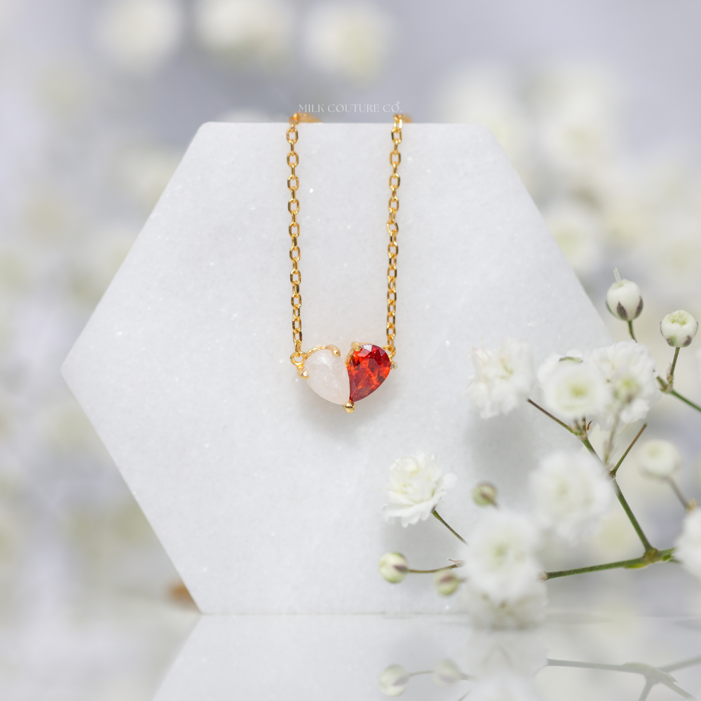 The Mera Breastmilk / Keepsake Necklace by Milk Couture Co.